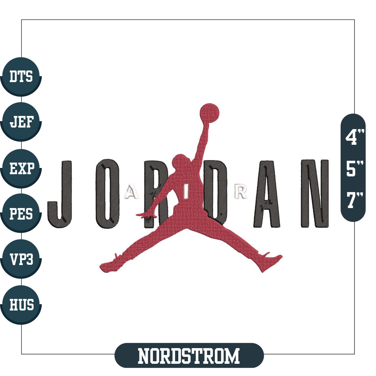 Air Jodan Logo Embroidery, Michael Jordan Embroidery, Basket | Inspire ...