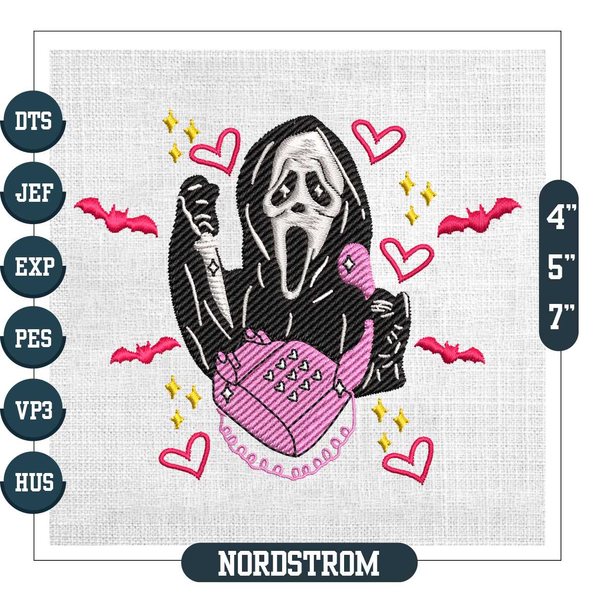 Horror Killer Ghostface Love Halloween Embroidery | Inspire Uplift