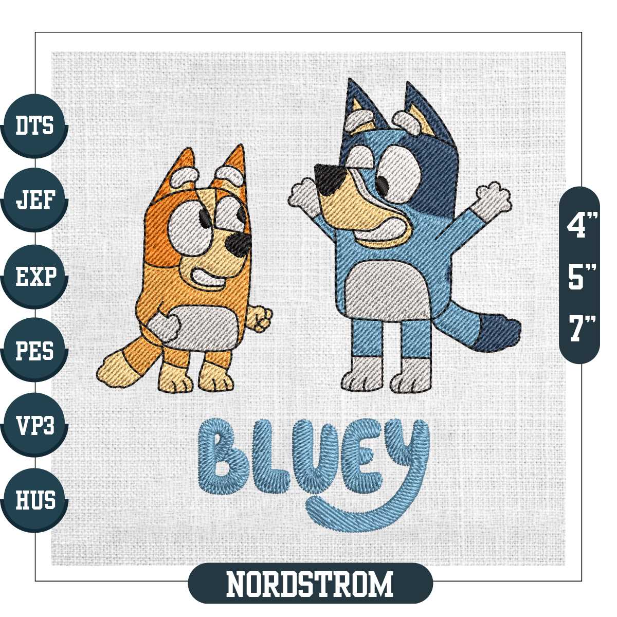 Bluey And Bingo Heeler Puppy Dog Embroidery | Inspire Uplift