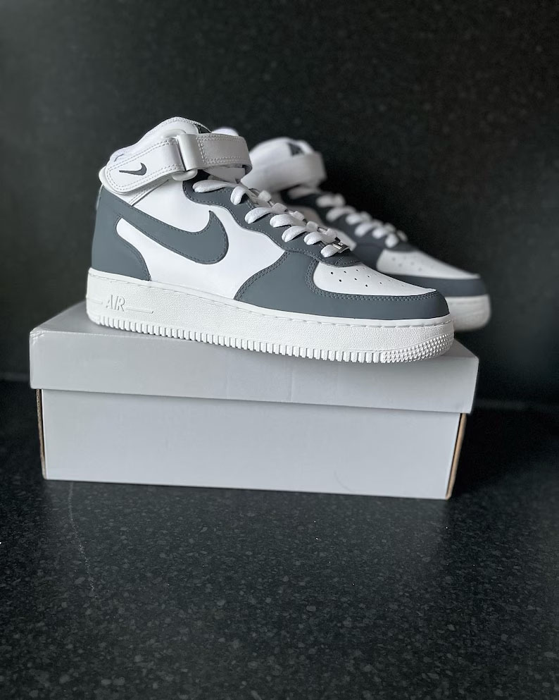 Custom Grey Air Force 1 Mids | Inspire Uplift