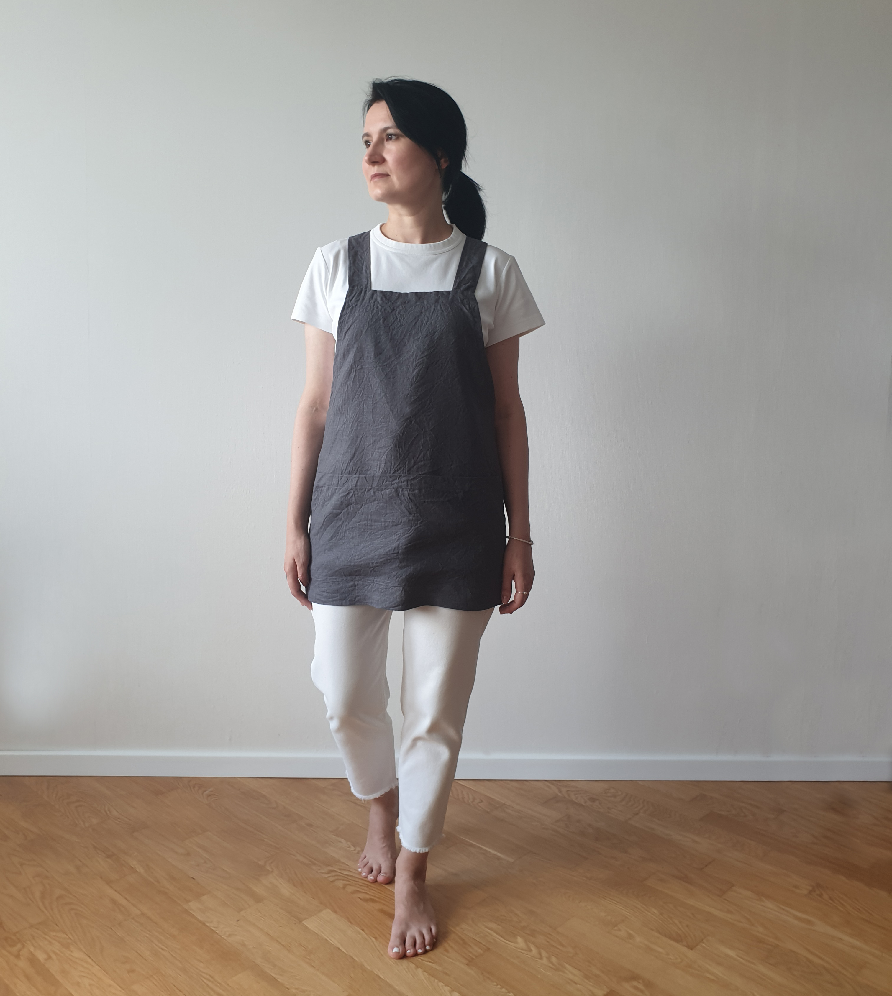 Cross back apron Sewing pattern /Japanese pinafore Pattern P | Inspire ...