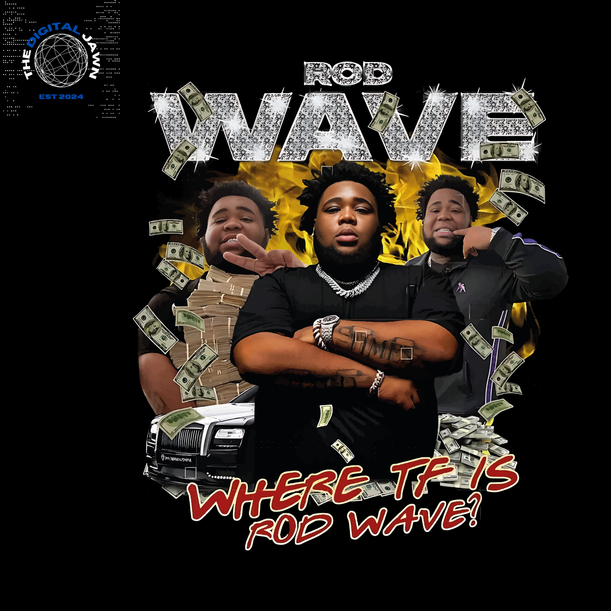 Rod Wave Nostalgia - T shirt Png - Bootleg T-shirt PNG - Shi | Inspire ...