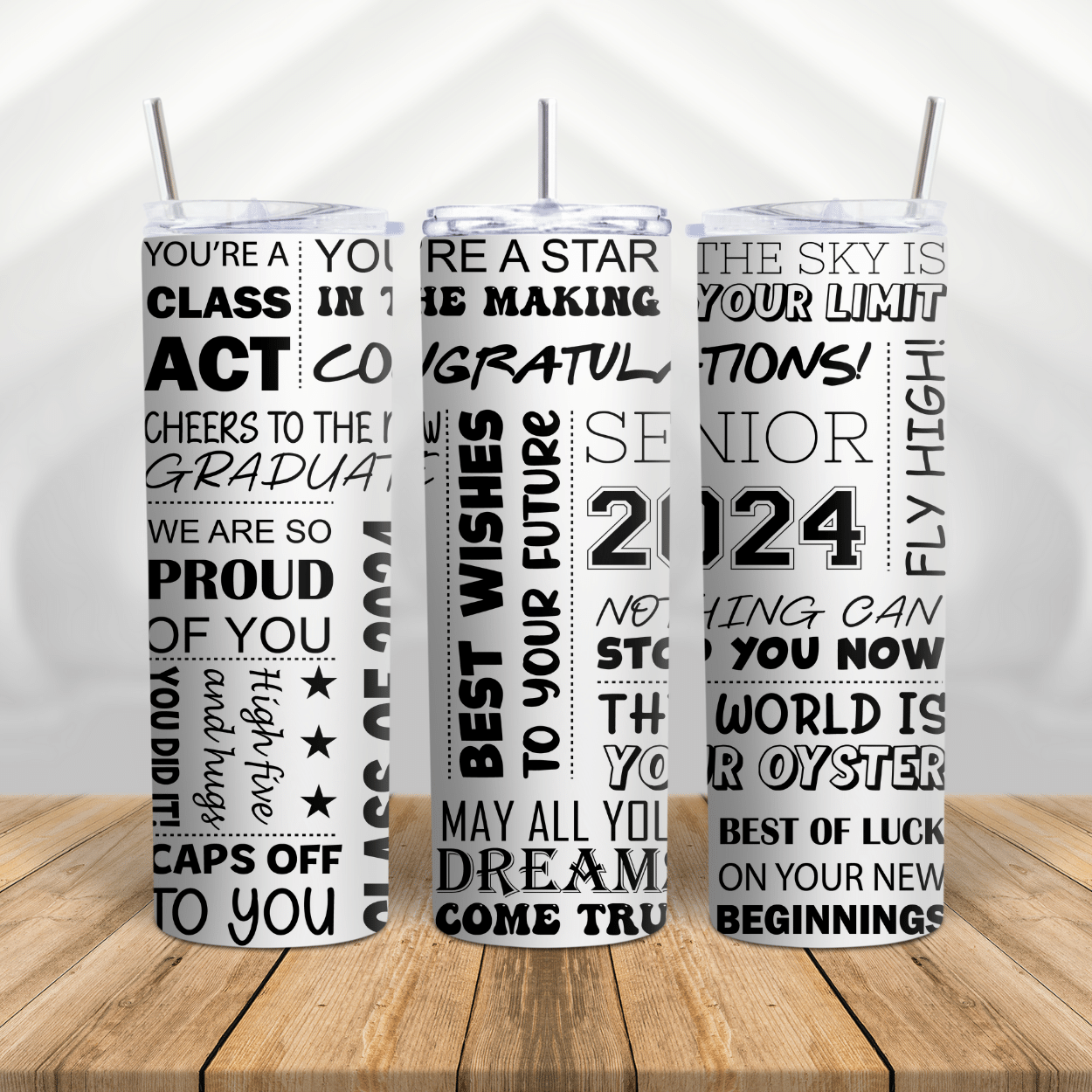 Class of 2024 Graduation Tumbler Wrap, Grad 20 oz Tumbler wr | Inspire ...