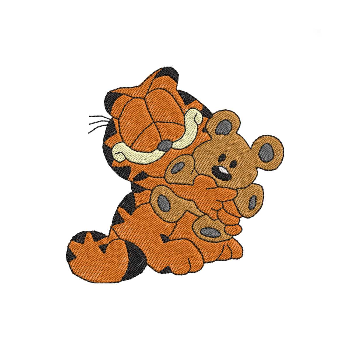 Garfield and Teddy Bear Embroidery | Inspire Uplift