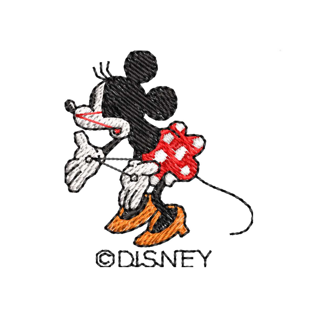 Minnie Mouse Wears Red Skirt Embroidery | Inspire Uplift