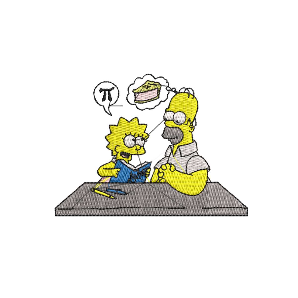 The Simpsons Mathematics Embroidery Png | Inspire Uplift