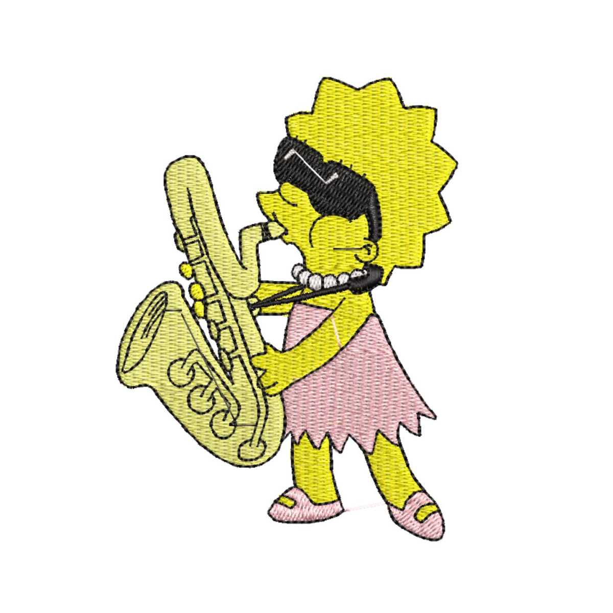The Simpsons Lisas Sax Embroidery Png | Inspire Uplift