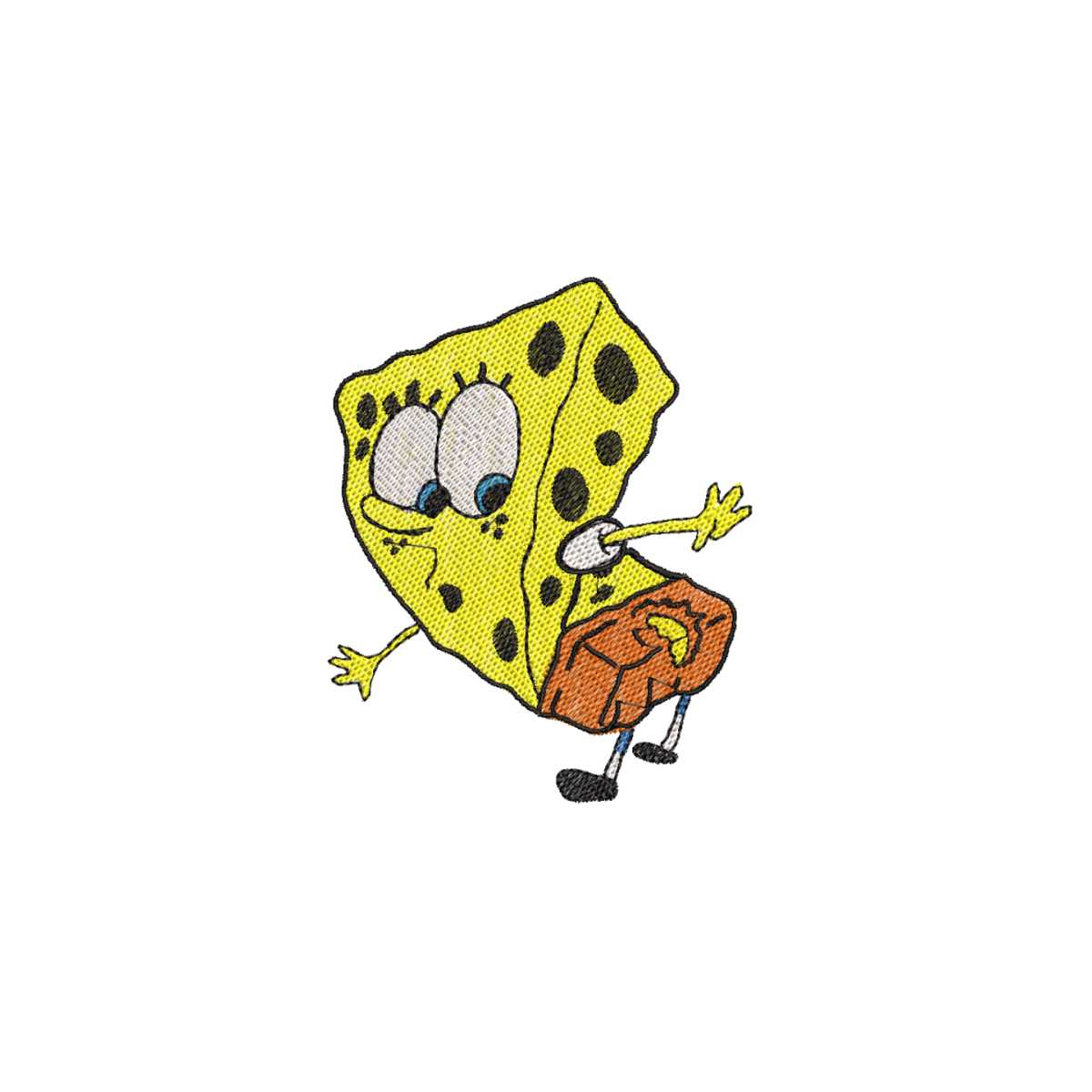 SpongeBob Ripped Pants Design Embroidery Png | Inspire Uplift
