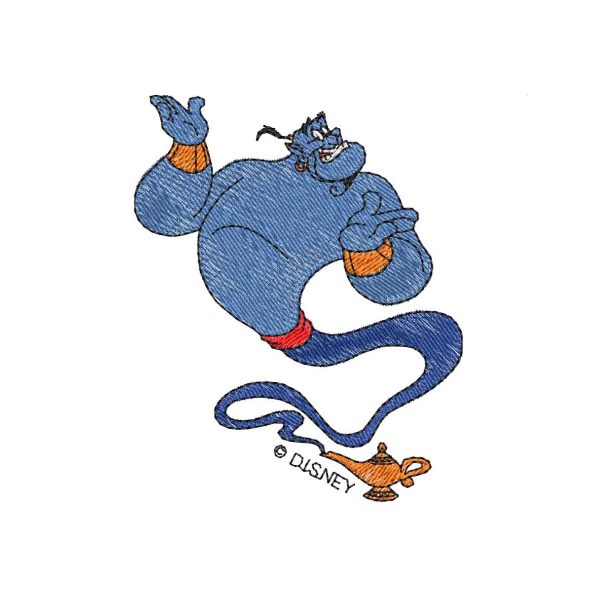 Disney Genie The Magic Lamp Embroidery Png - Inspire Uplift