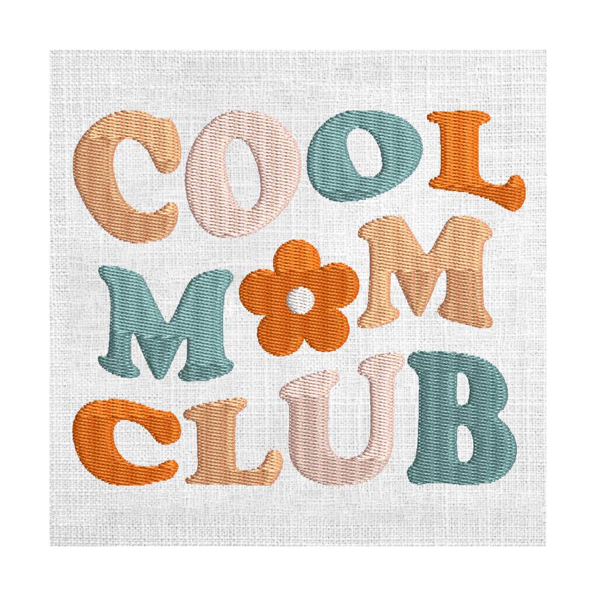 Retro Cool Moms Club Mother Day Daisy Embroidery | Inspire Uplift
