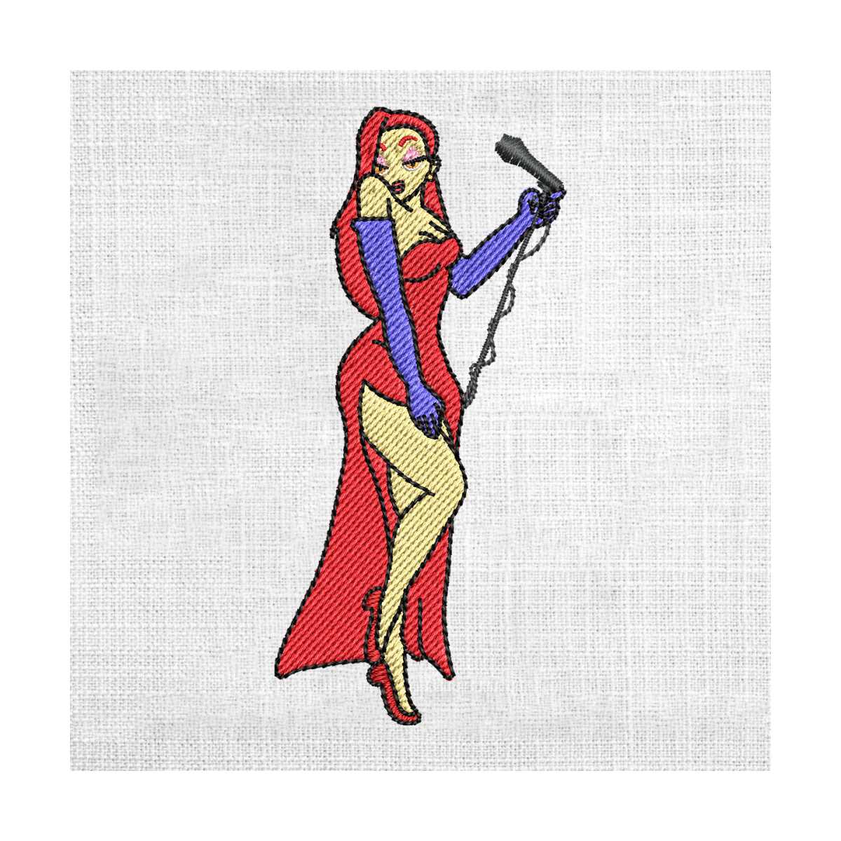 Jessica Rabbit Patch Embroidery Design | Inspire Uplift