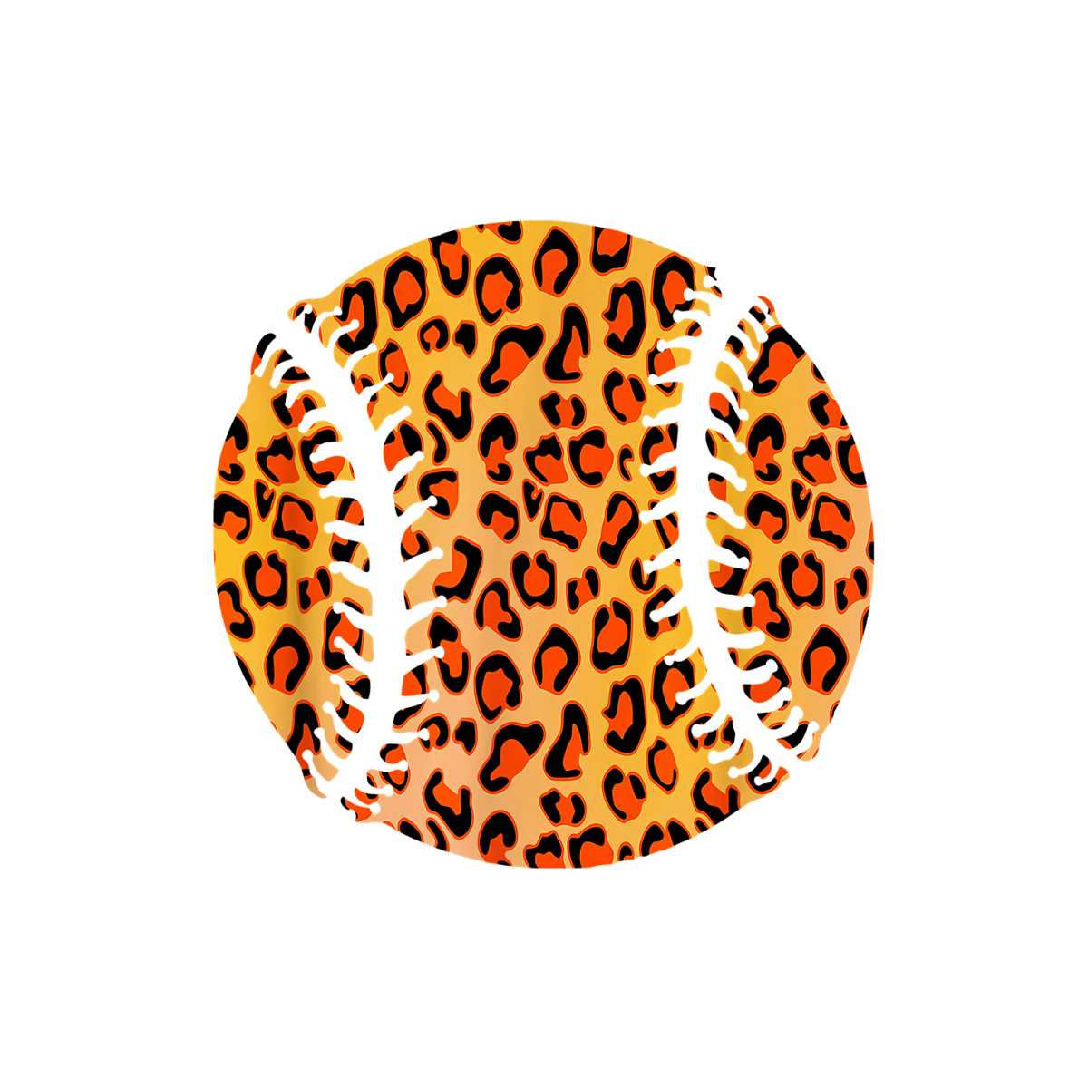 Leopard Print Sport Softball Vector PNG | Inspire Uplift