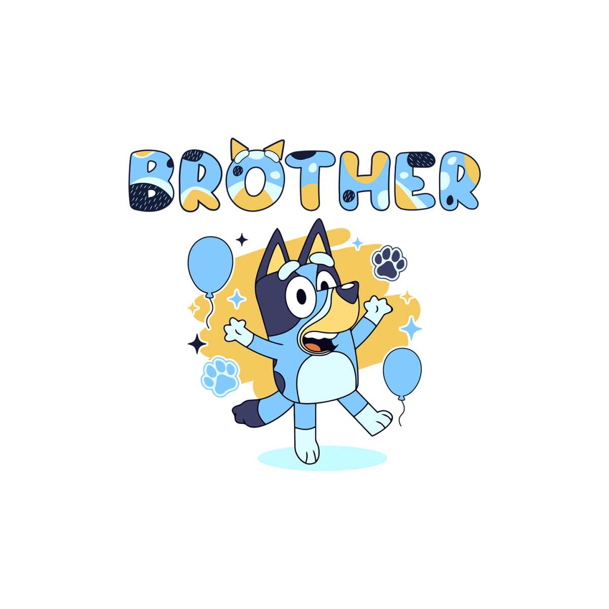 Brother Balloon Bluey Heeler Puppy Family SVG | Inspire Uplift