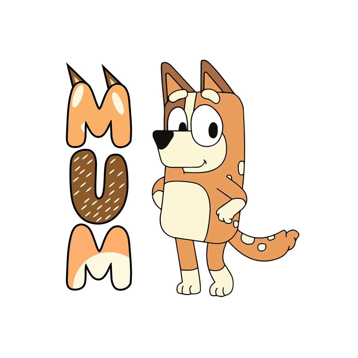 Mum Bluey Chilli Heeler Dog Family SVG | Inspire Uplift