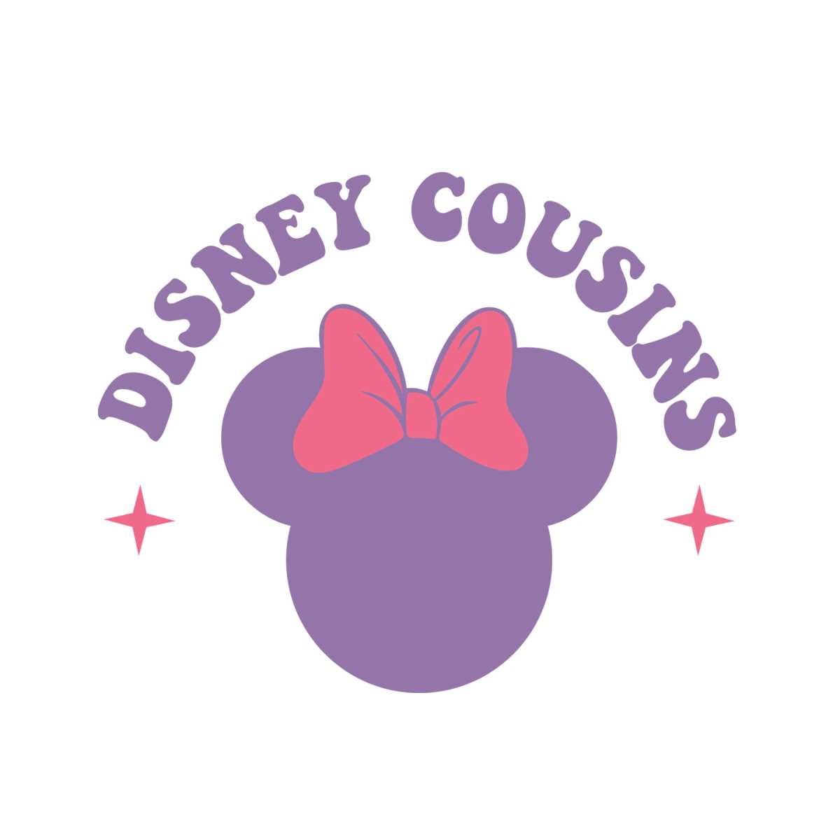 Disney Cousins Minnie Mouse Pink Bow Head SVG | Inspire Uplift