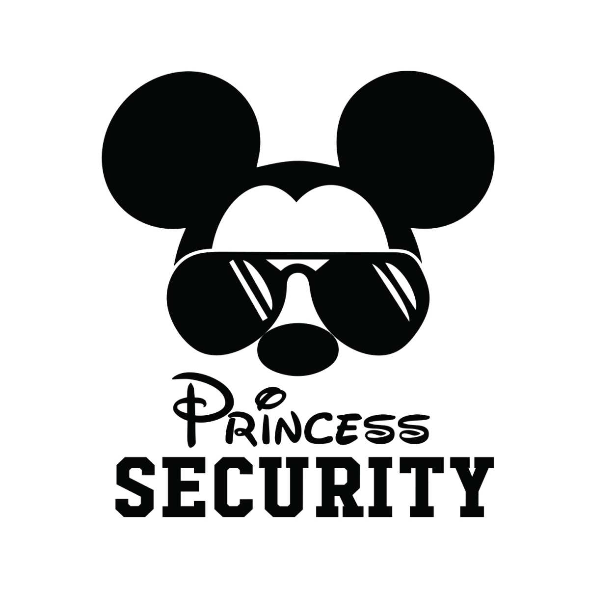 Princess Security Disney Cool Mickey Mouse SVG | Inspire Uplift