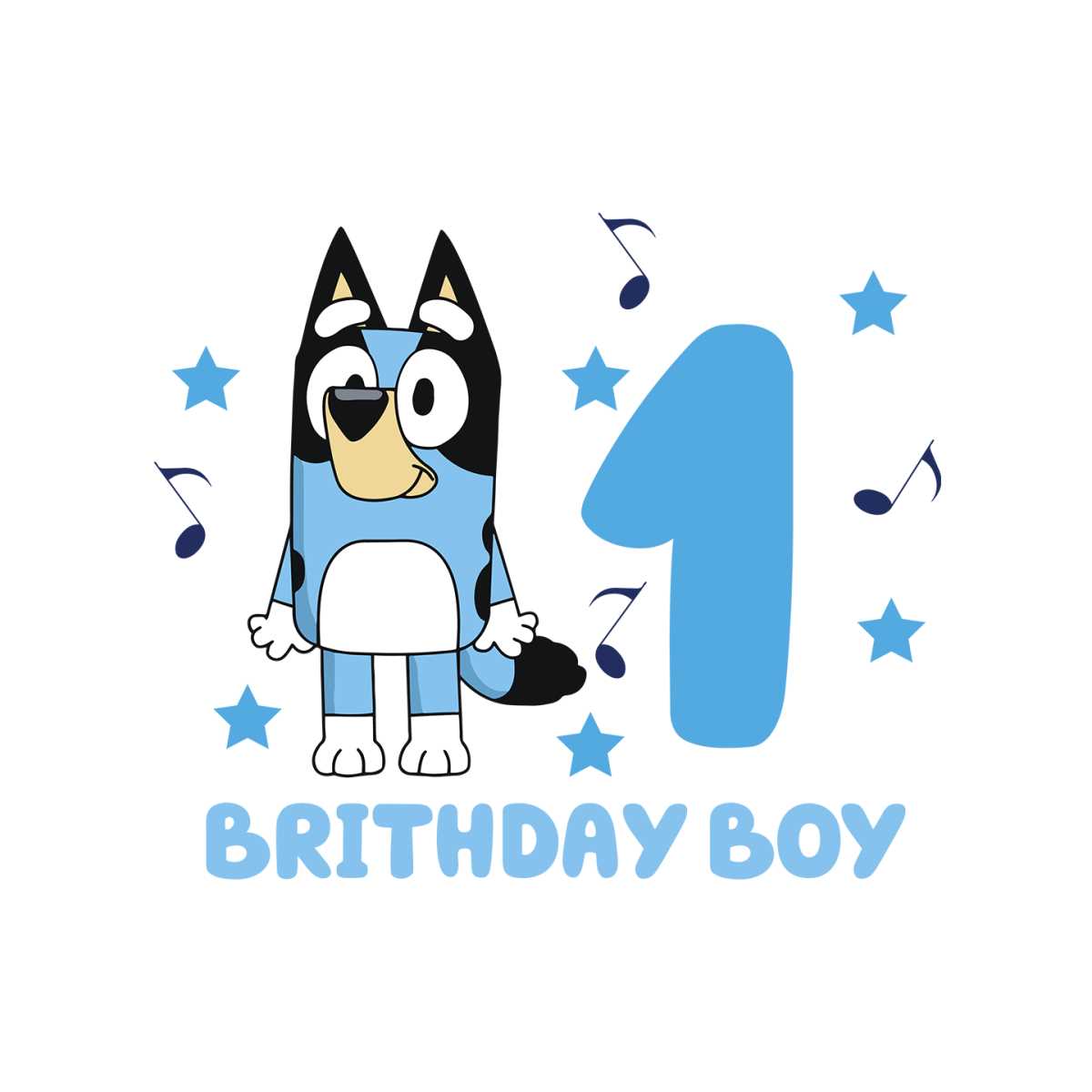 Bluey First Birthday Boy SVG | Inspire Uplift