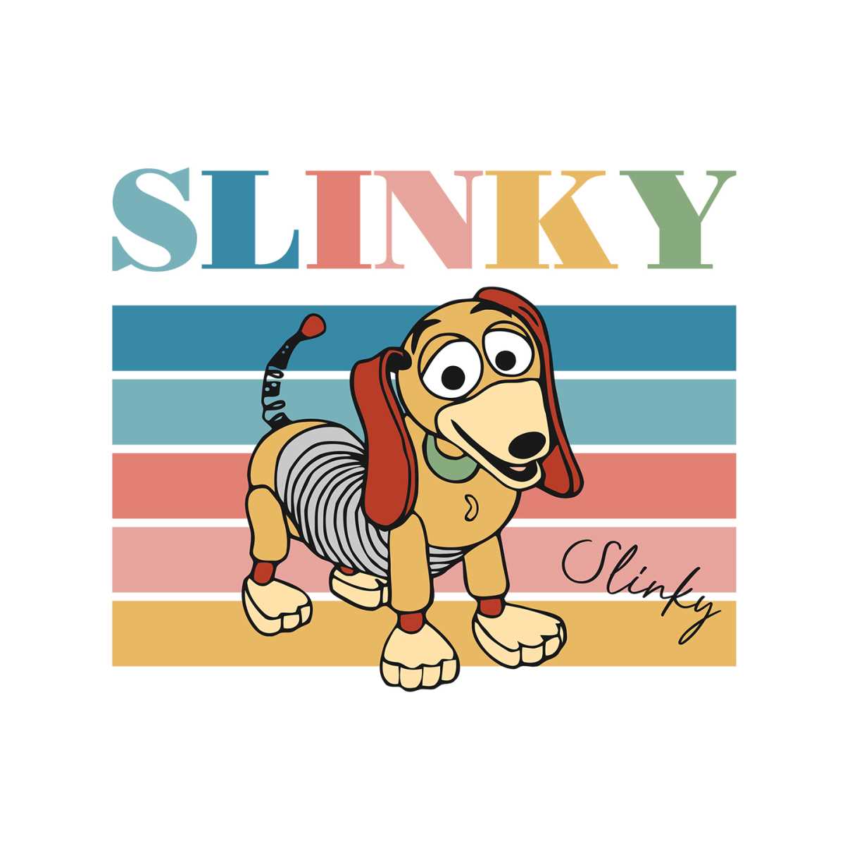 Retro Toy Story Slinky Dog Disney Svg | Inspire Uplift