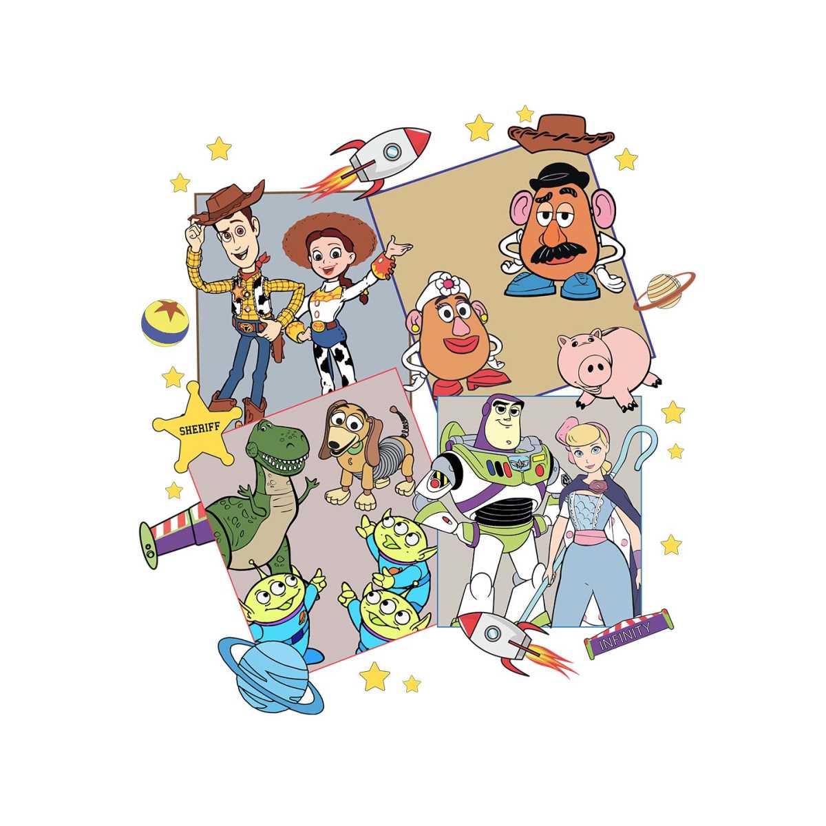 Disney Toy Story Characters Sheriff Star PNG | Inspire Uplift