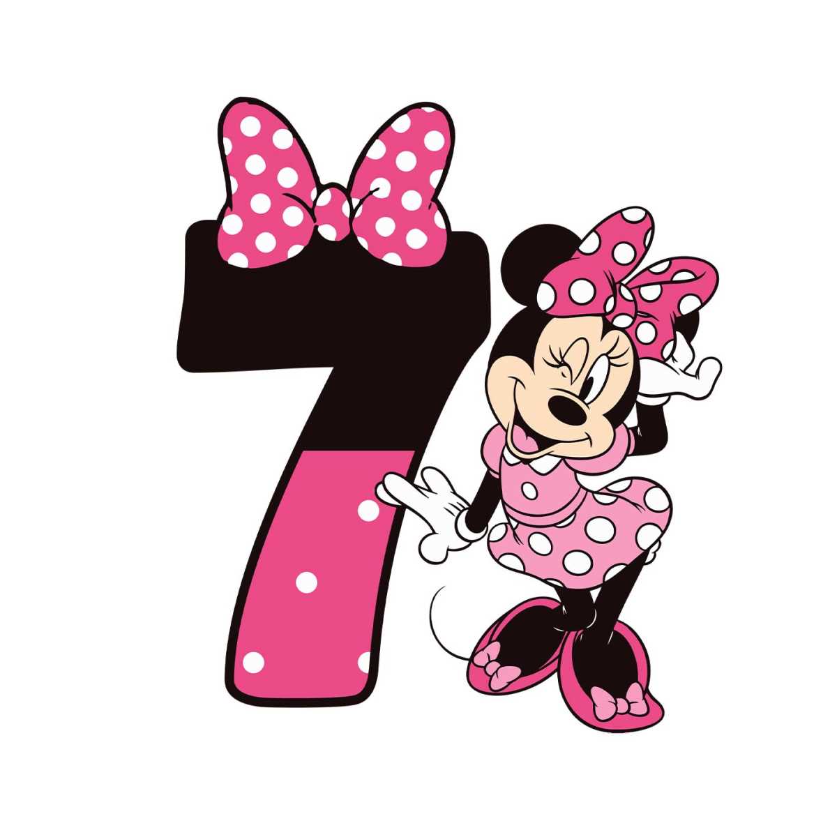 Happy Minnie Mouse Birthday 7th Svg | Inspire Uplift