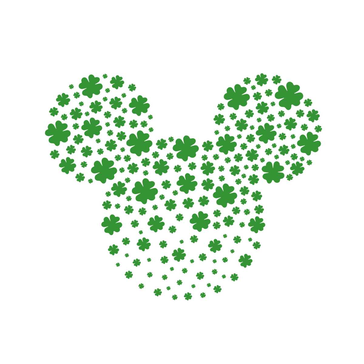 Mickey Mouse Head Irish Green Clover SVG | Inspire Uplift