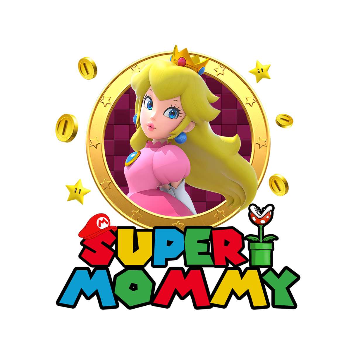 Super Mommy Mario Bros Peach PNG | Inspire Uplift