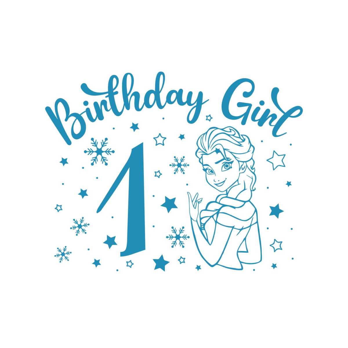 Frozen Princess Elsa First Birthday Girl SVG | Inspire Uplift