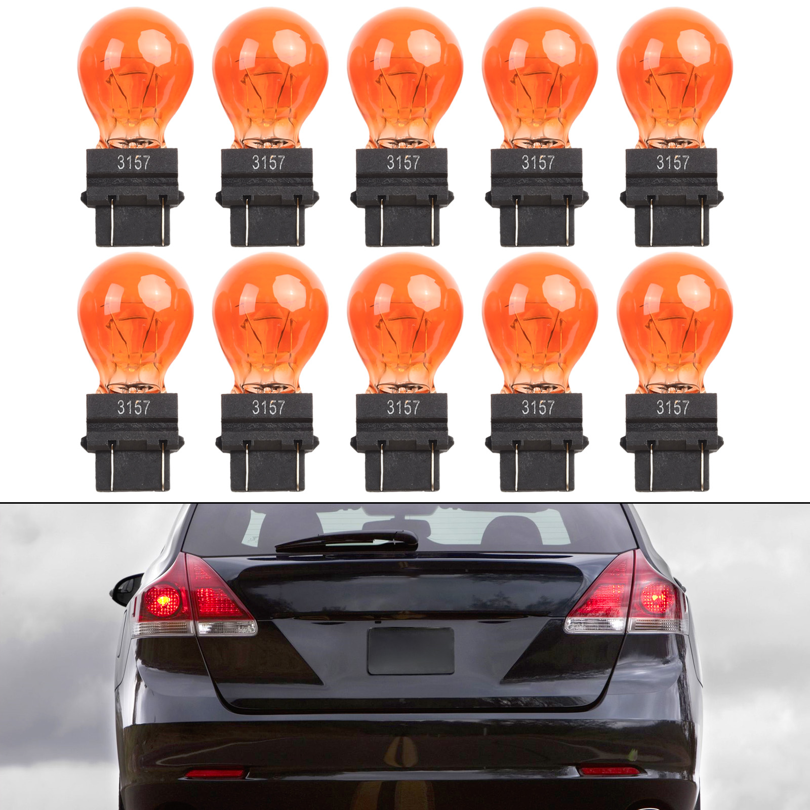 Clear and Amber Tail Signal Brake Light Bulbs, Quartz Glass | Inspire ...