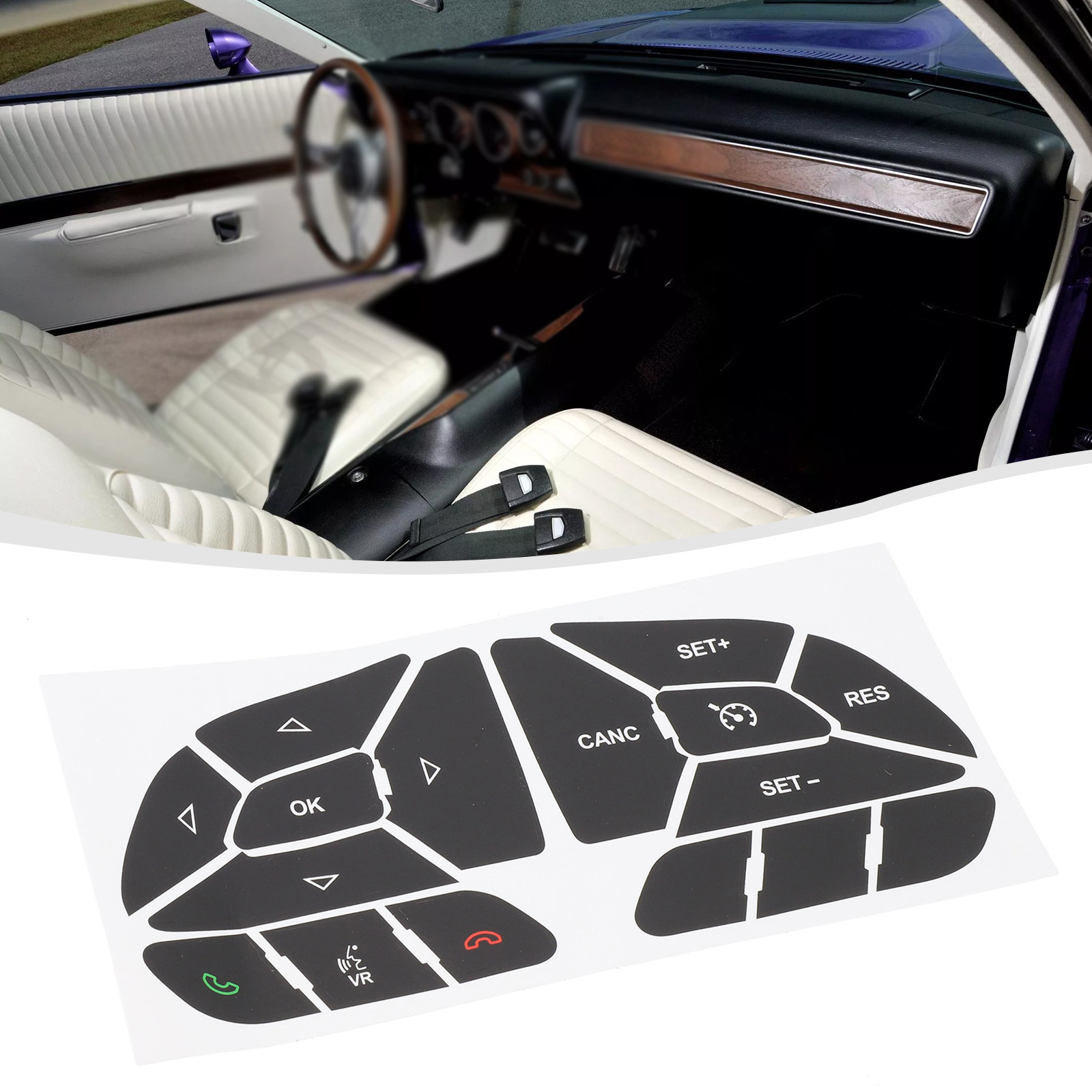 Car Steering Wheel Button Repair Decals, Automotive Stickers | Inspire ...