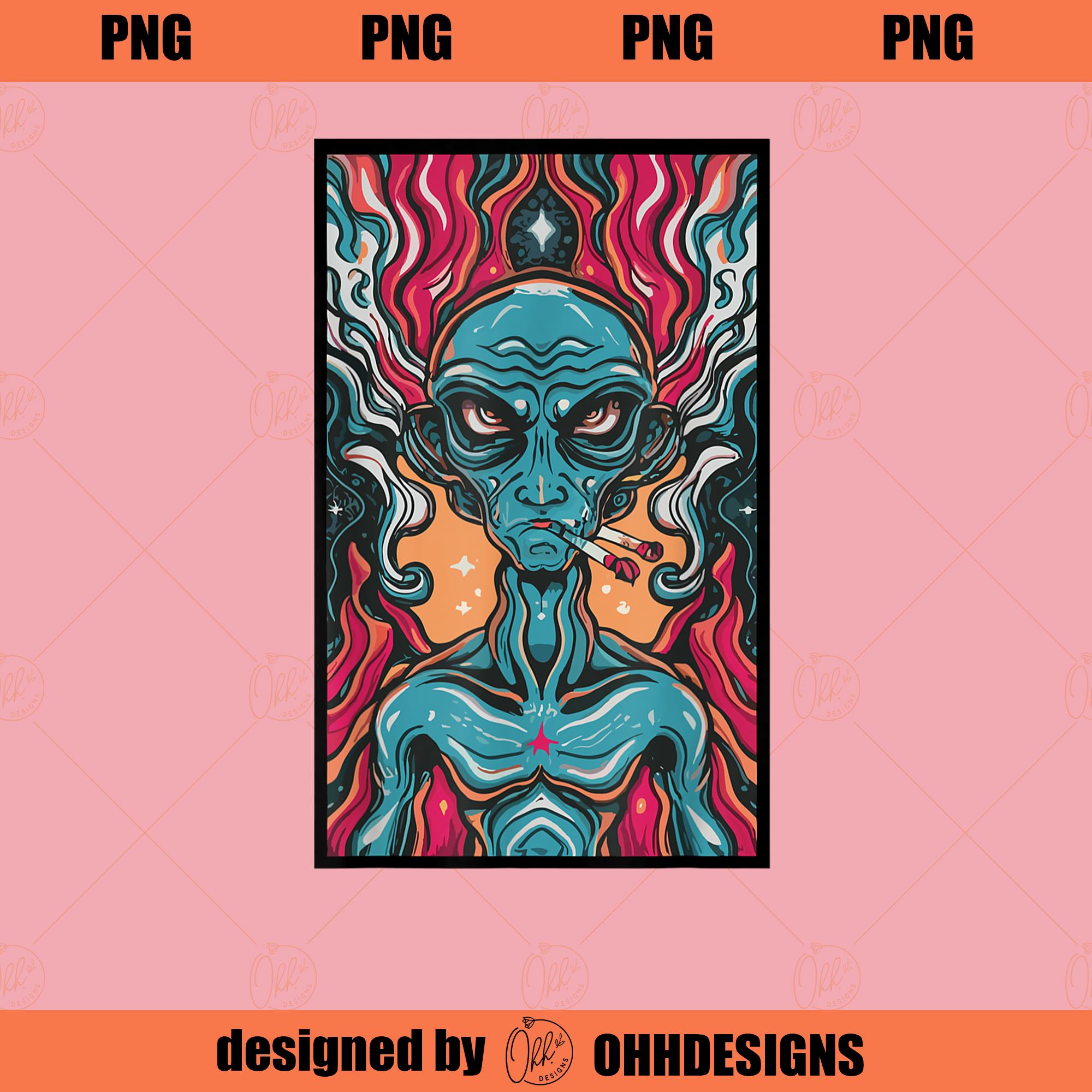 Marijuana Smoking Alien Chilling Weed Stoner 420 5 PNG Downl - Inspire ...