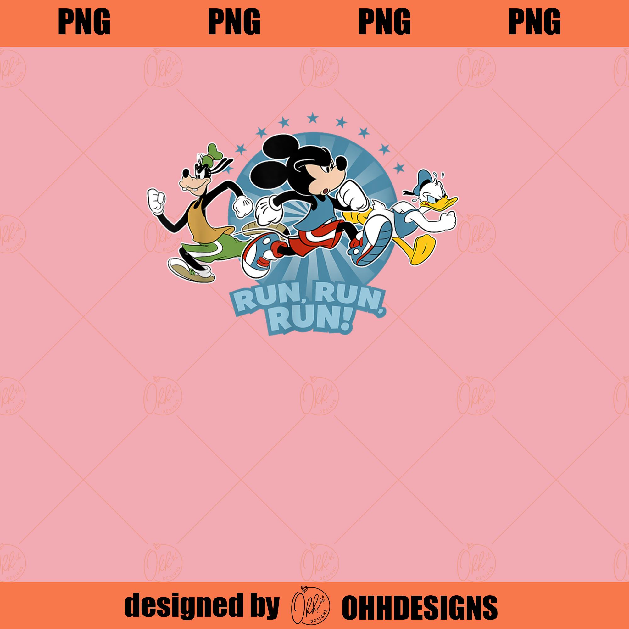 Disney Mickey Goofy and Donald Run Run Run Marathon Running | Inspire ...