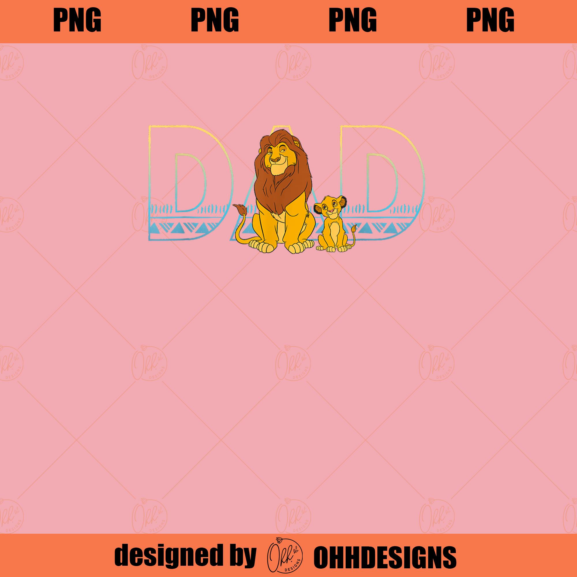 Disney The Lion King Simba and Mufasa Dad PNG Download | Inspire Uplift