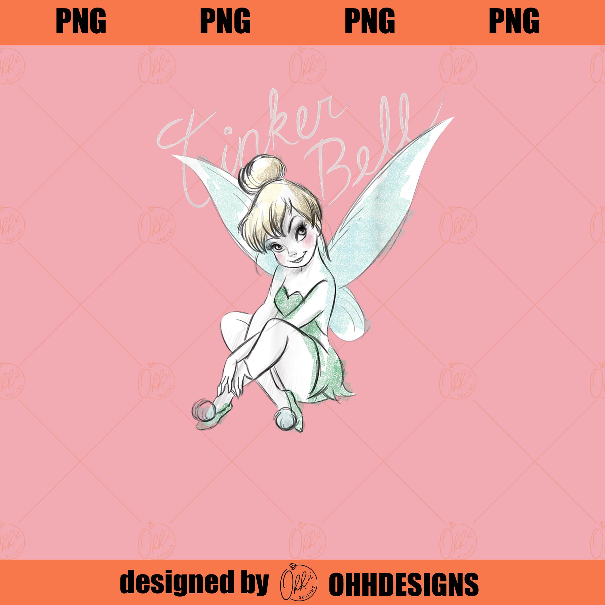 Disney Tinker Bell Sitting PNG Download | Inspire Uplift