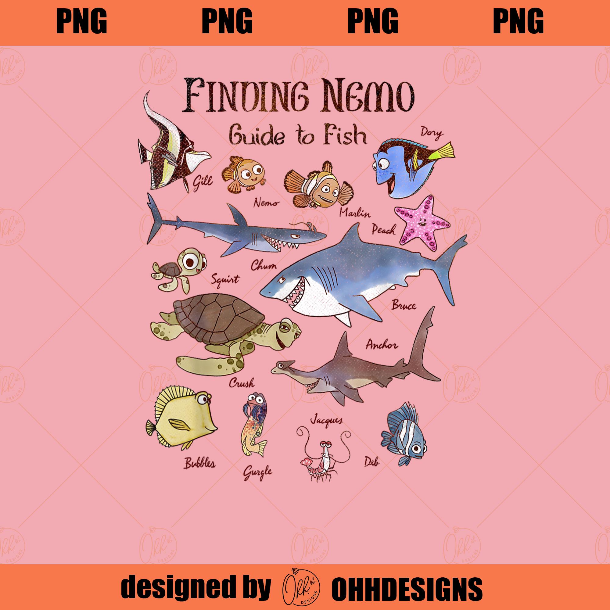 Disney Pixar Finding Nemo Guide To Fish Textbook Sketches PN | Inspire Uplift