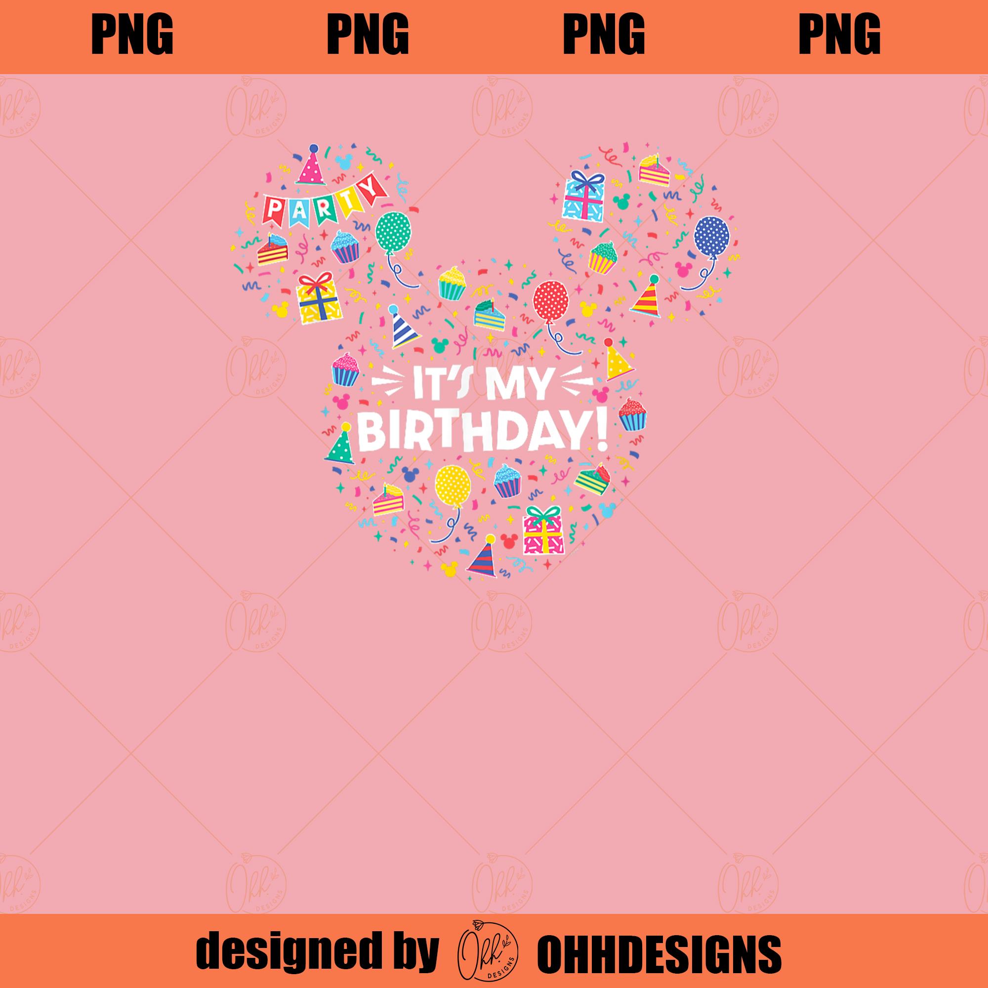 Disney Mickey Mouse Head Ears Icon Fill Itu2019s My Birthday | Inspire ...