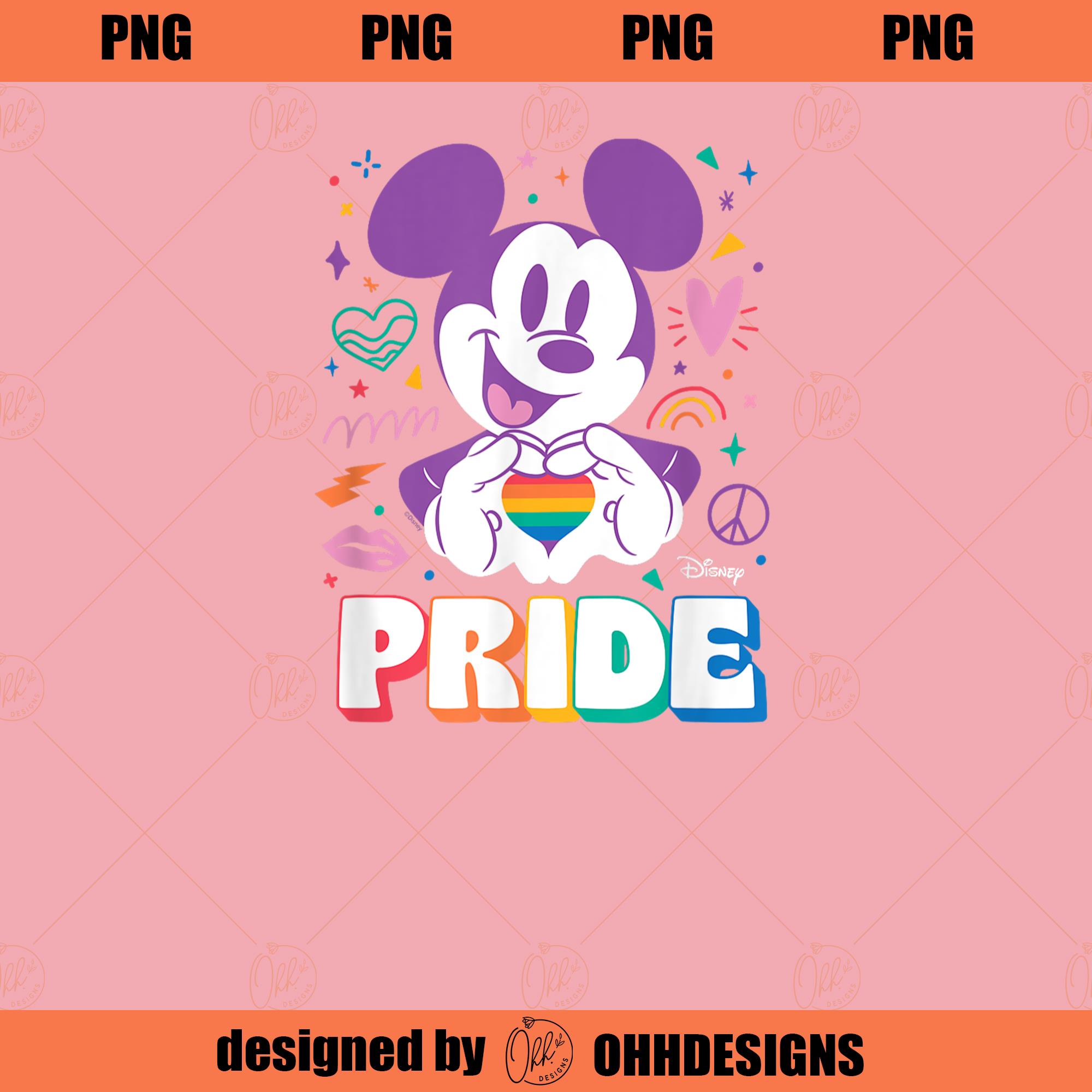 Disney Pride Mickey Heart PNG Download | Inspire Uplift