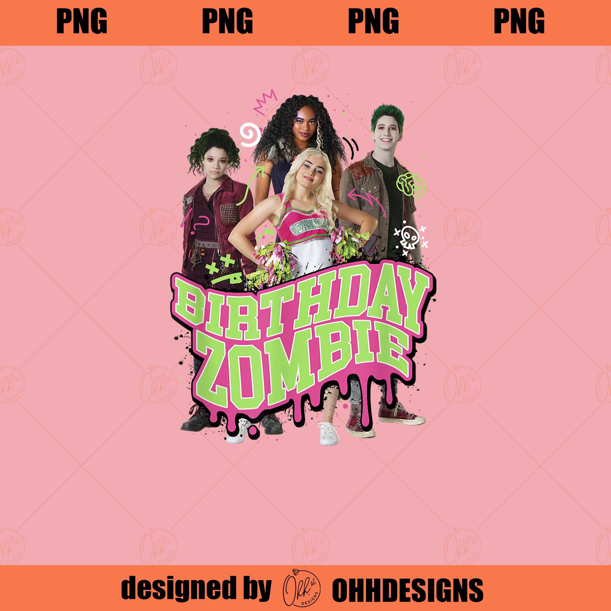 Disney Zombies Birthday Zombie Group Poster PNG Download | Inspire Uplift