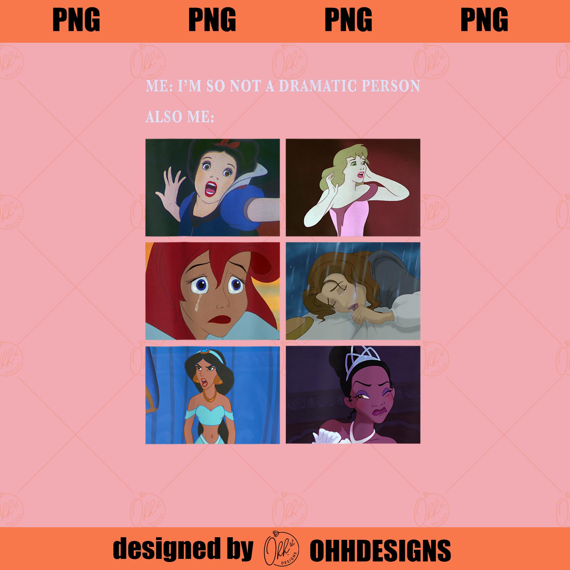 Disney Princess Not Dramatic Meme Panel PNG Download | Inspire Uplift