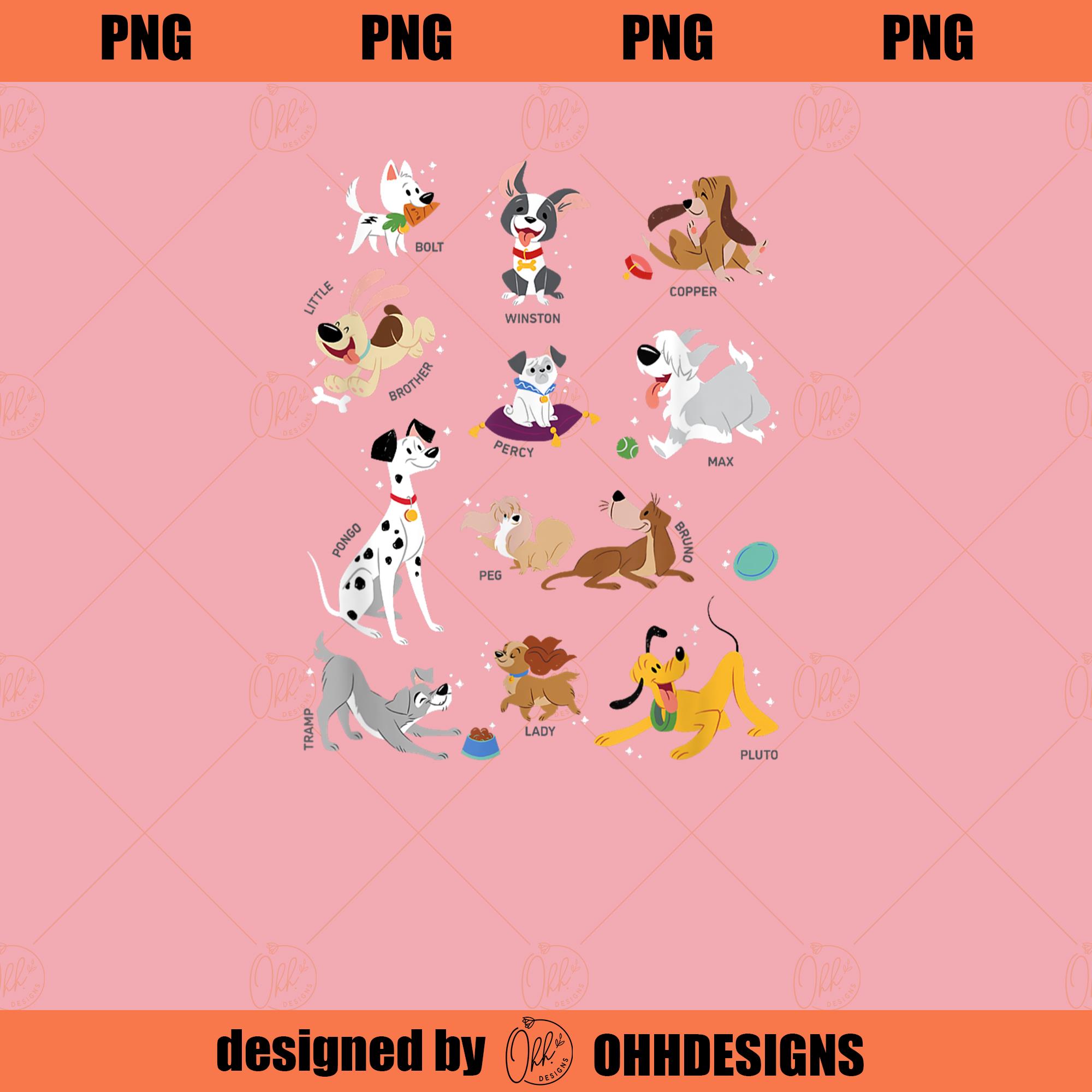 Disney Pets Movie Dogs Group Jumble PNG Download | Inspire Uplift