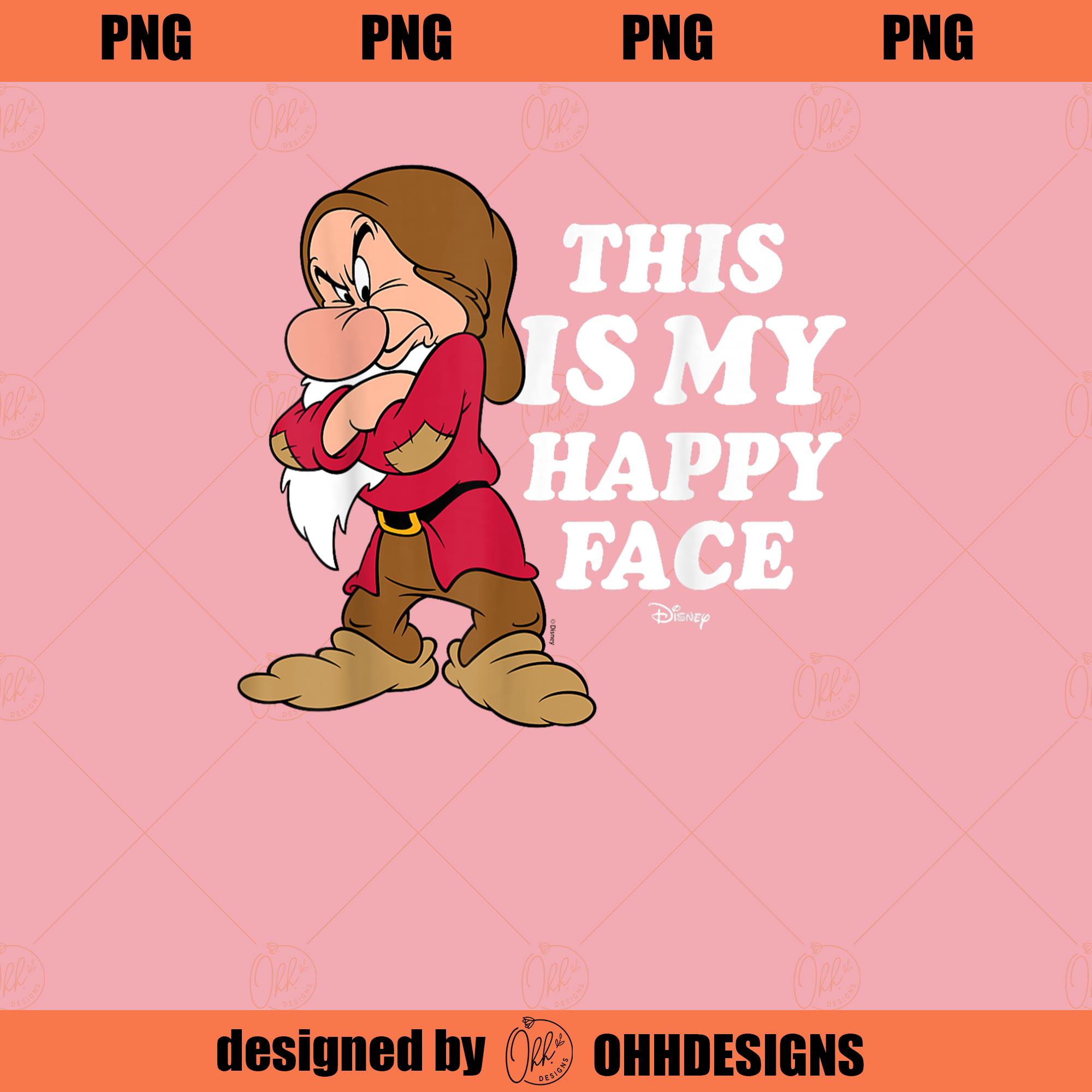 Disney Snow White Grumpy Happy Face PNG Download - Inspire Uplift