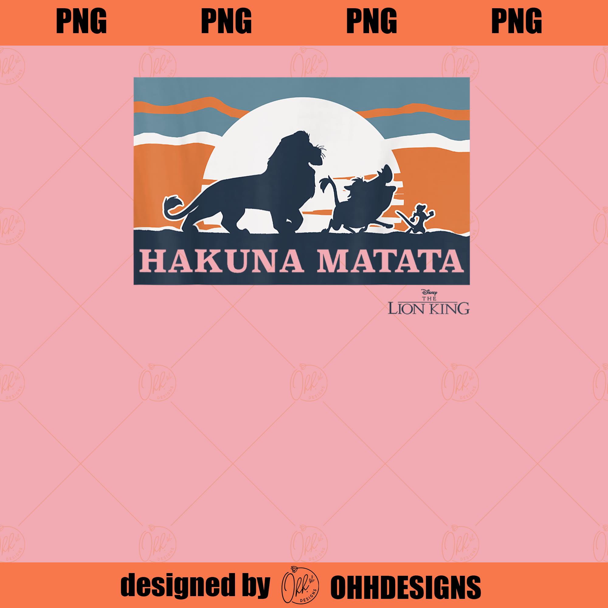 Disney Lion King Retro Hakuna Matata Trio Silhouette PNG Dow - Inspire ...