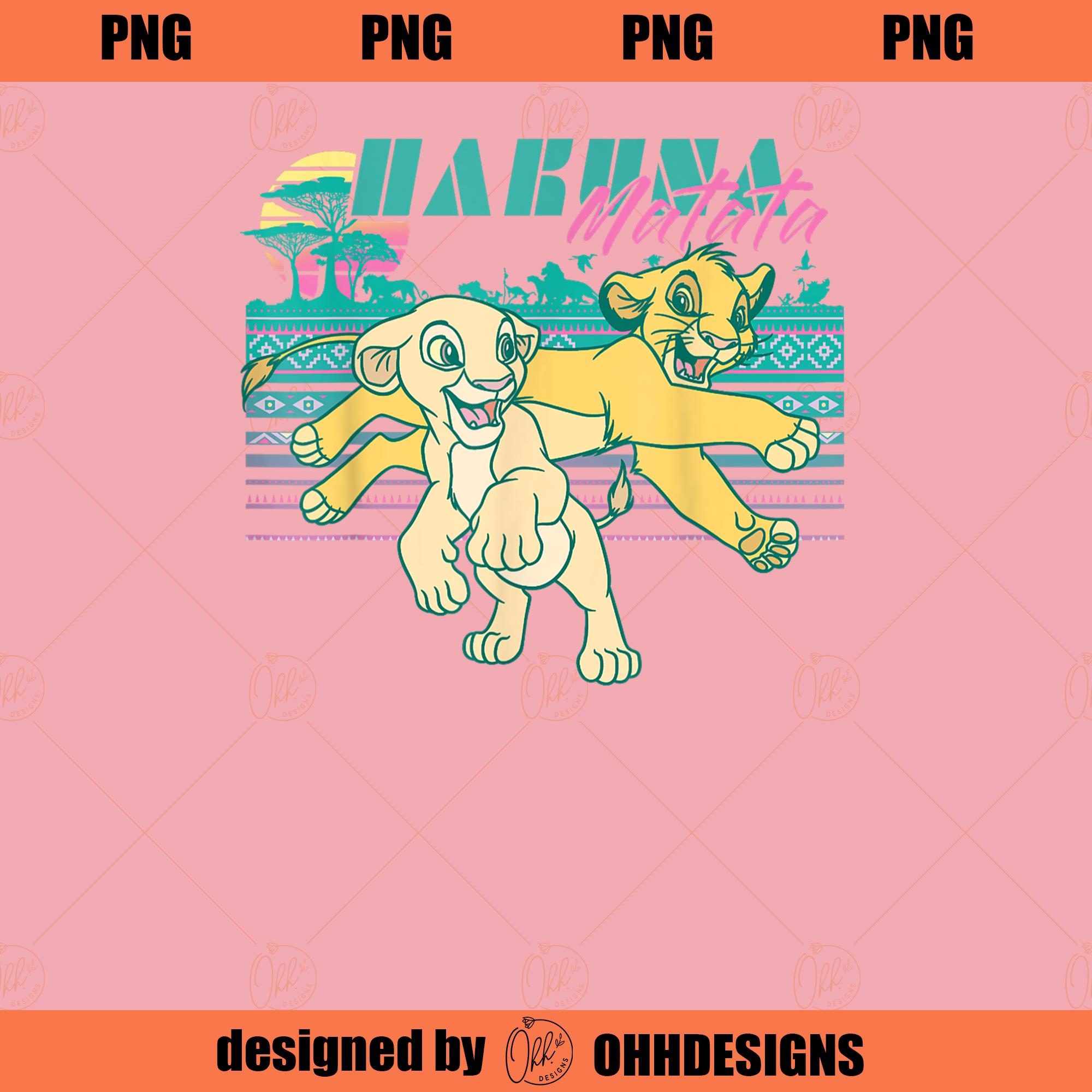 Disney Lion King Retro Simba Nala 90s Hakuna Matata PNG Down - Inspire ...