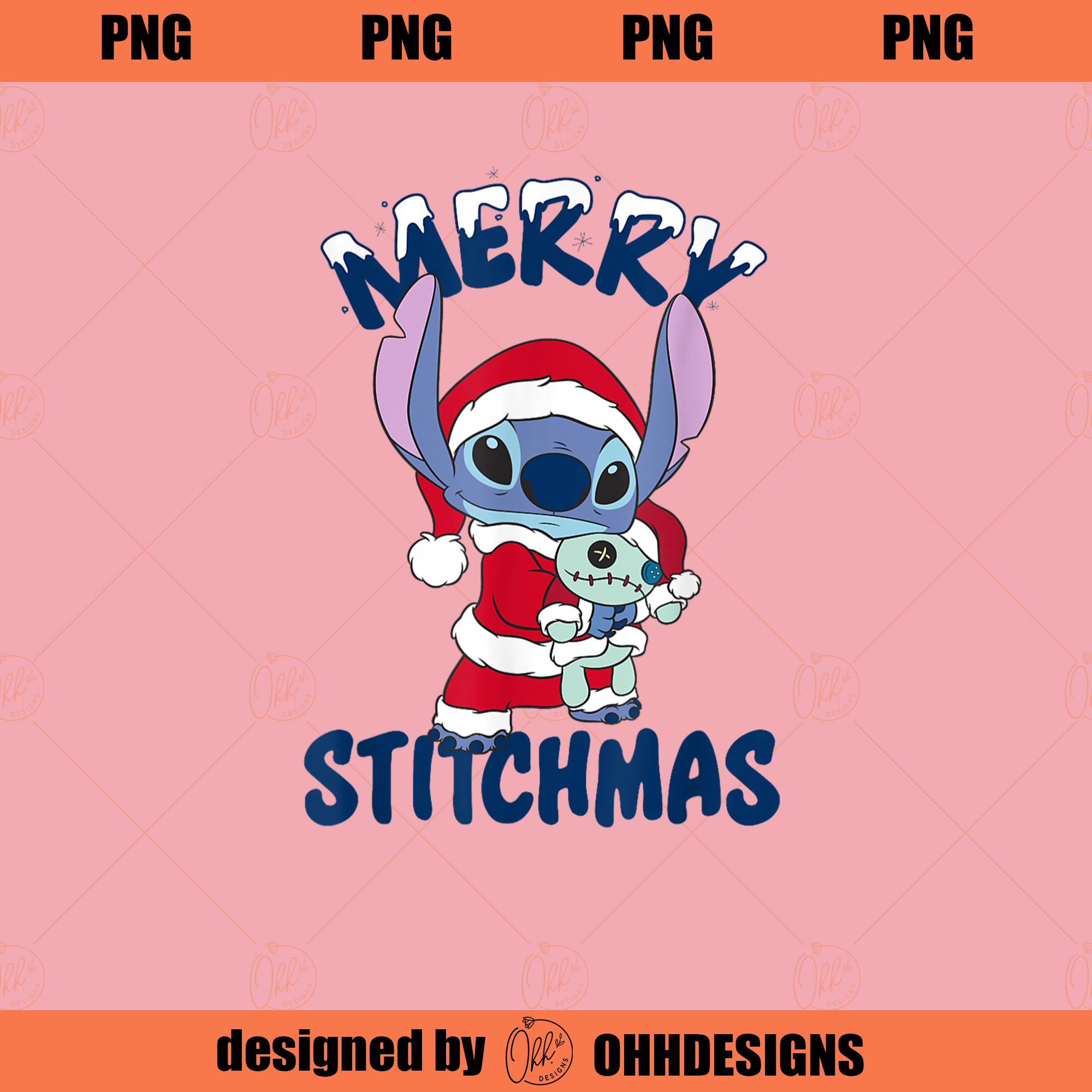 Disney Lilo Stitch Christmas Merry Stitchmas Portrait PNG Do | Inspire ...