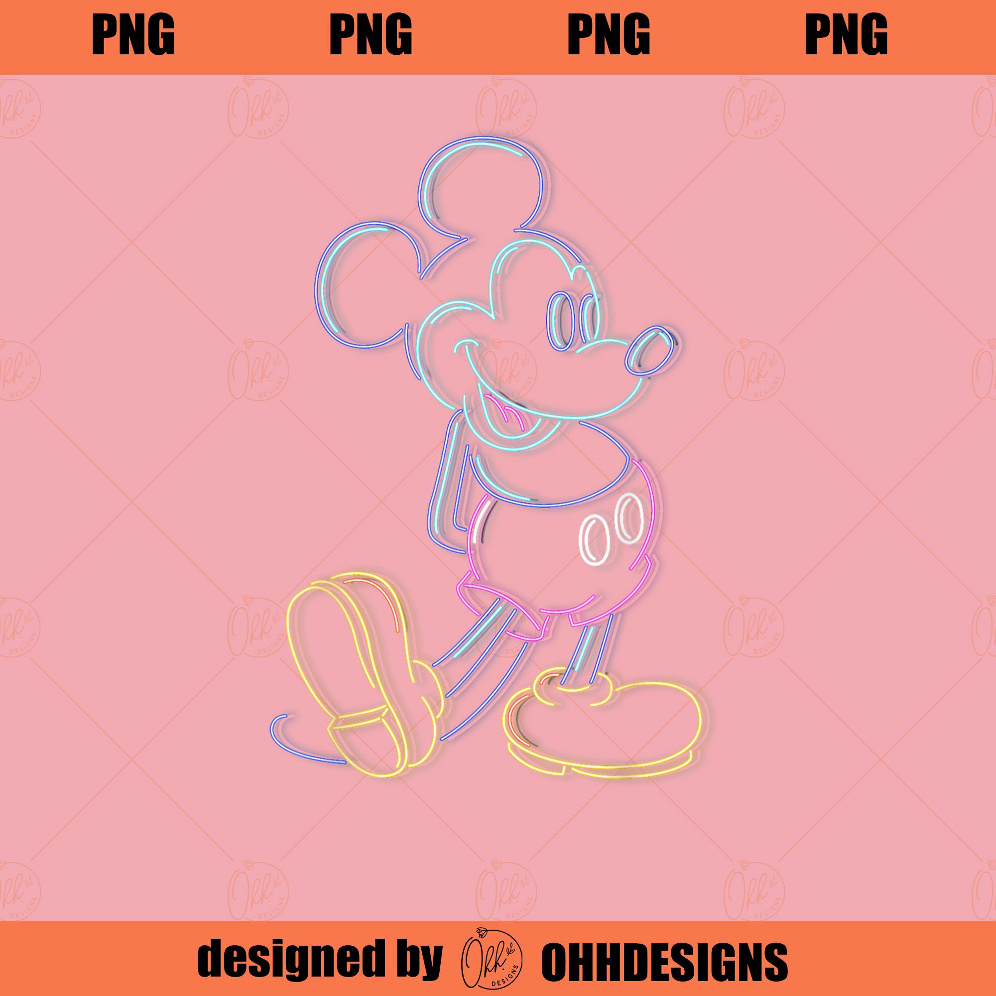 Disney Mickey And Friends Mickey Mouse Neon Line Portrait PN - Inspire ...