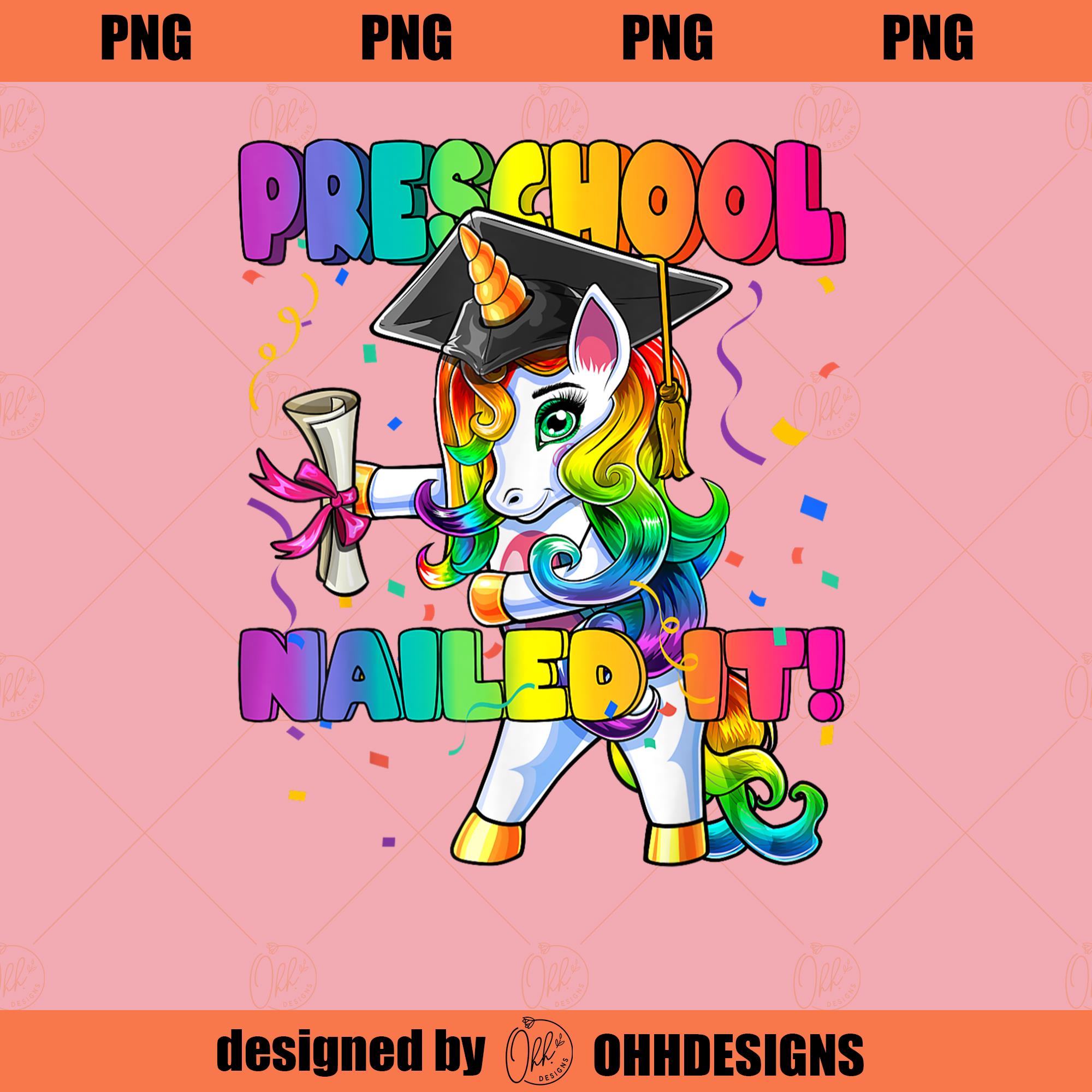 Flossing Unicorn Preschool Graduation Cap Diploma Gift Girls - Inspire ...