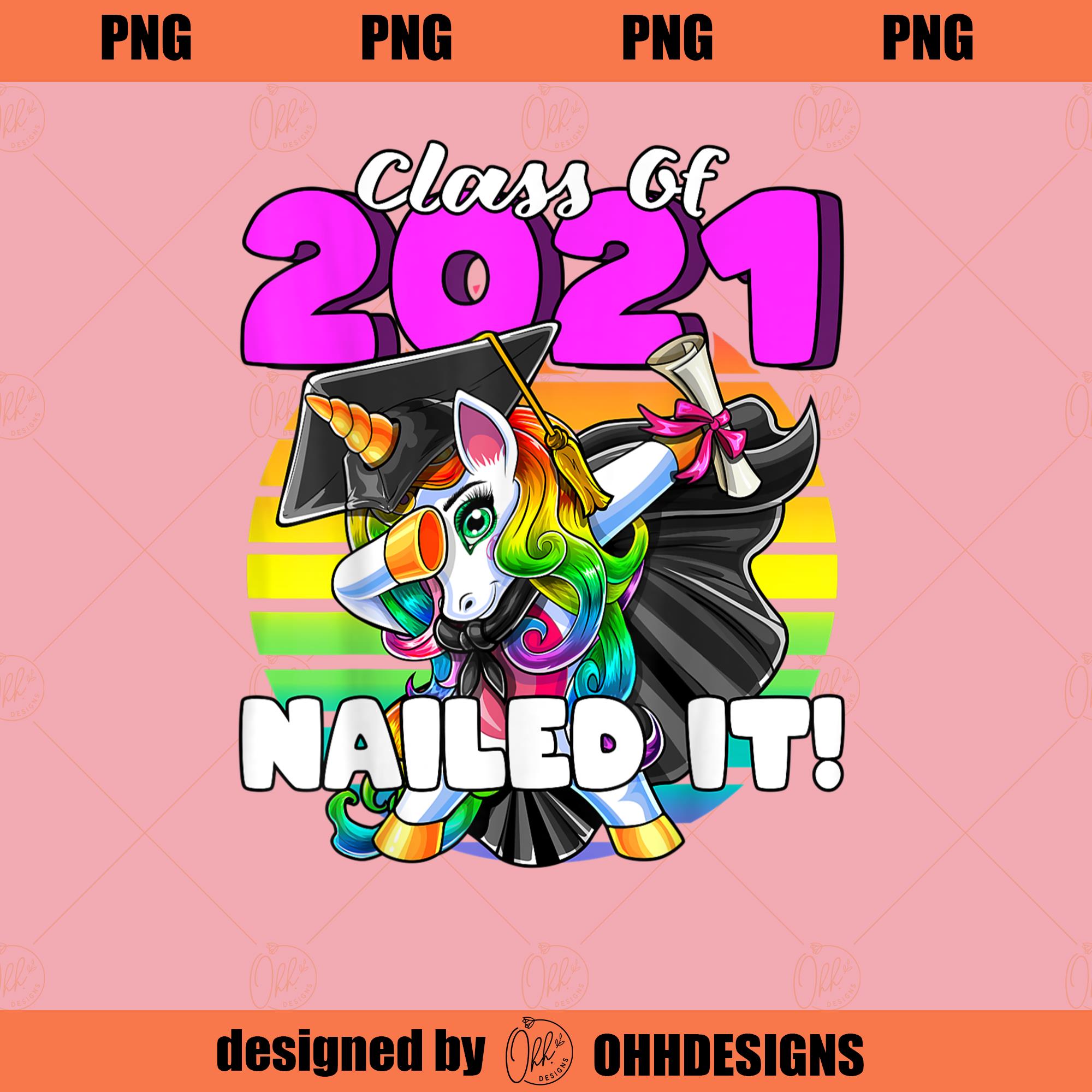 Class of 2021 Dabbing Unicorn Graduation Cap Gown Gift Girls | Inspire ...