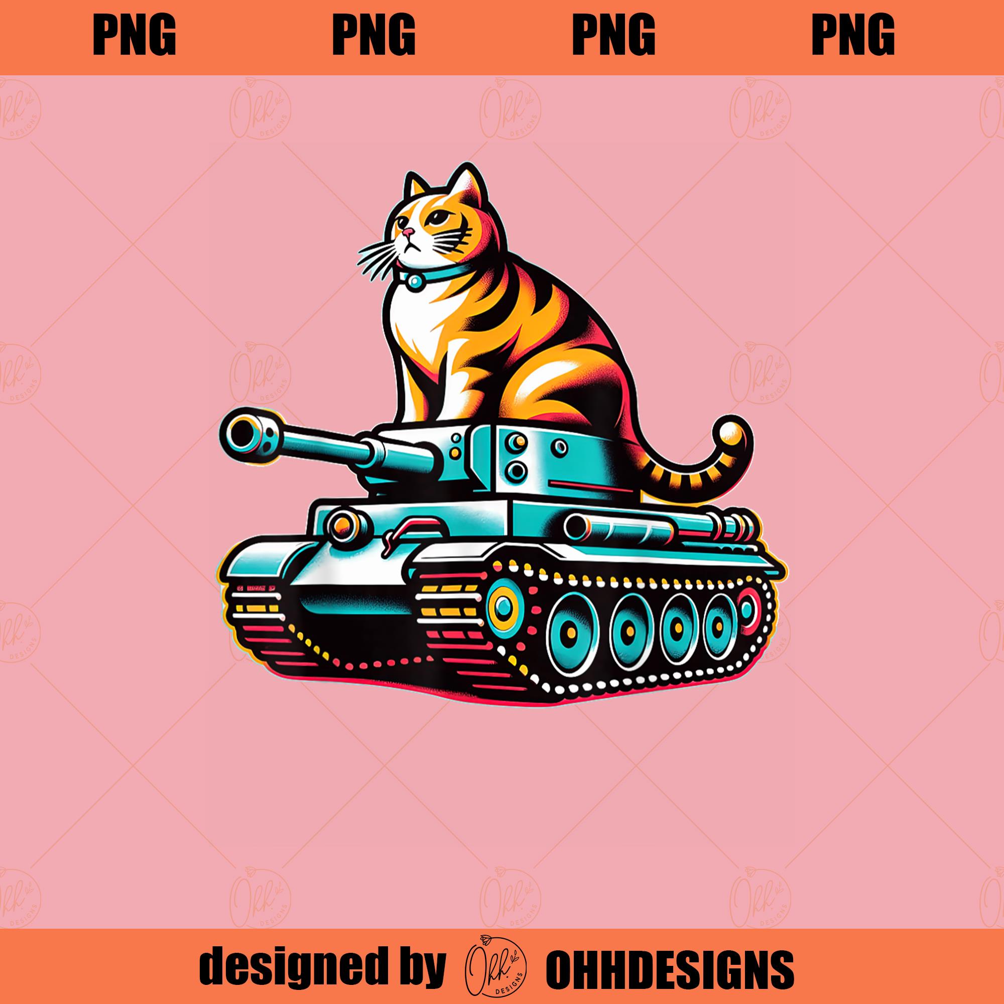 Battle Tank Rider Cat Military Combat Vehicle Lover Kitty PN | Inspire ...