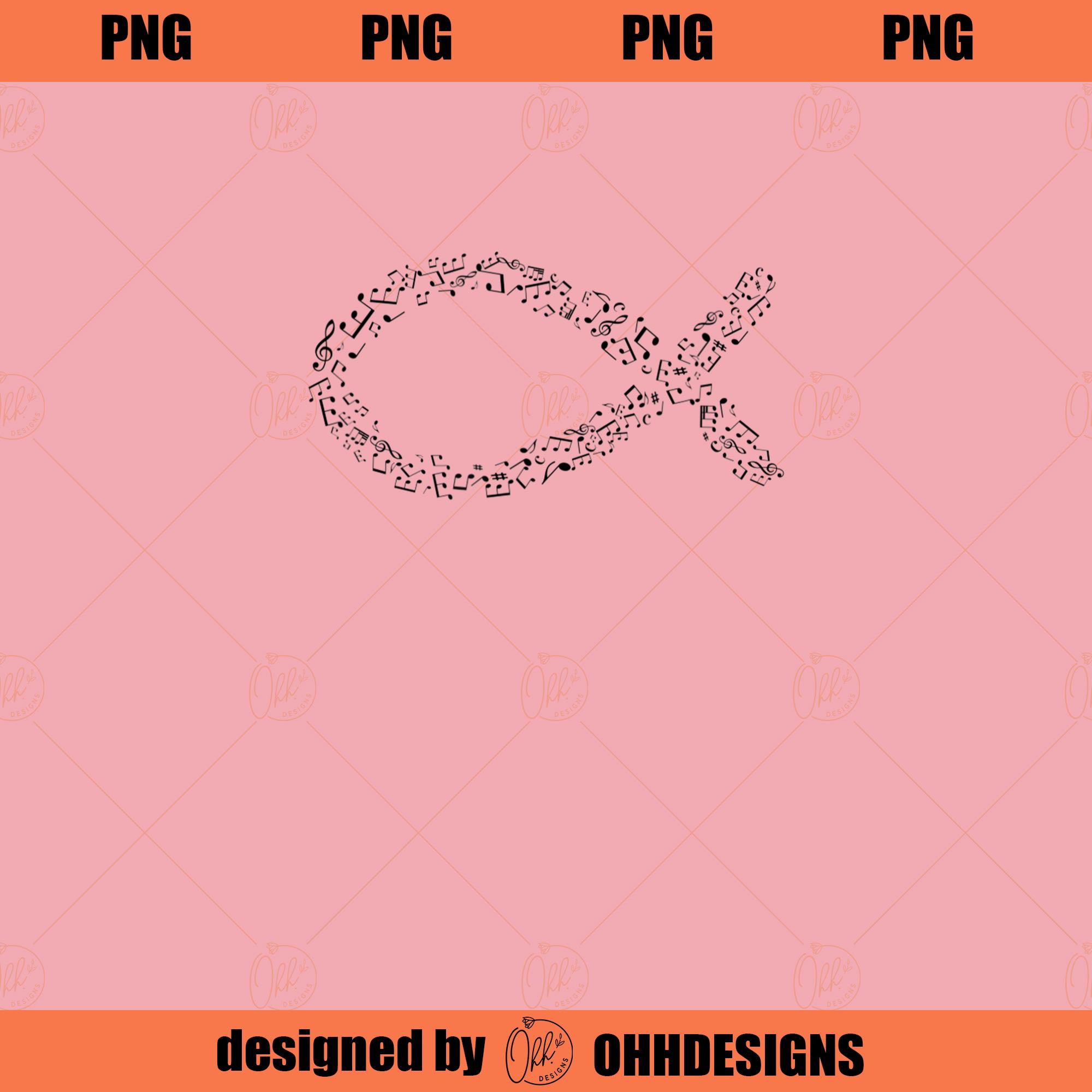 Jesus Fish Ichthys Ichthus Christian Symbol Music Choir PNG | Inspire ...