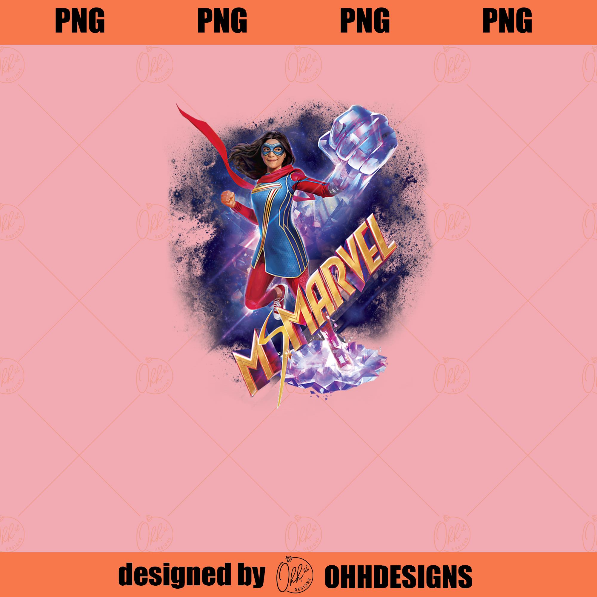 Marvel Ms Marvel Crystal Big Fist Poster PNG Download | Inspire Uplift