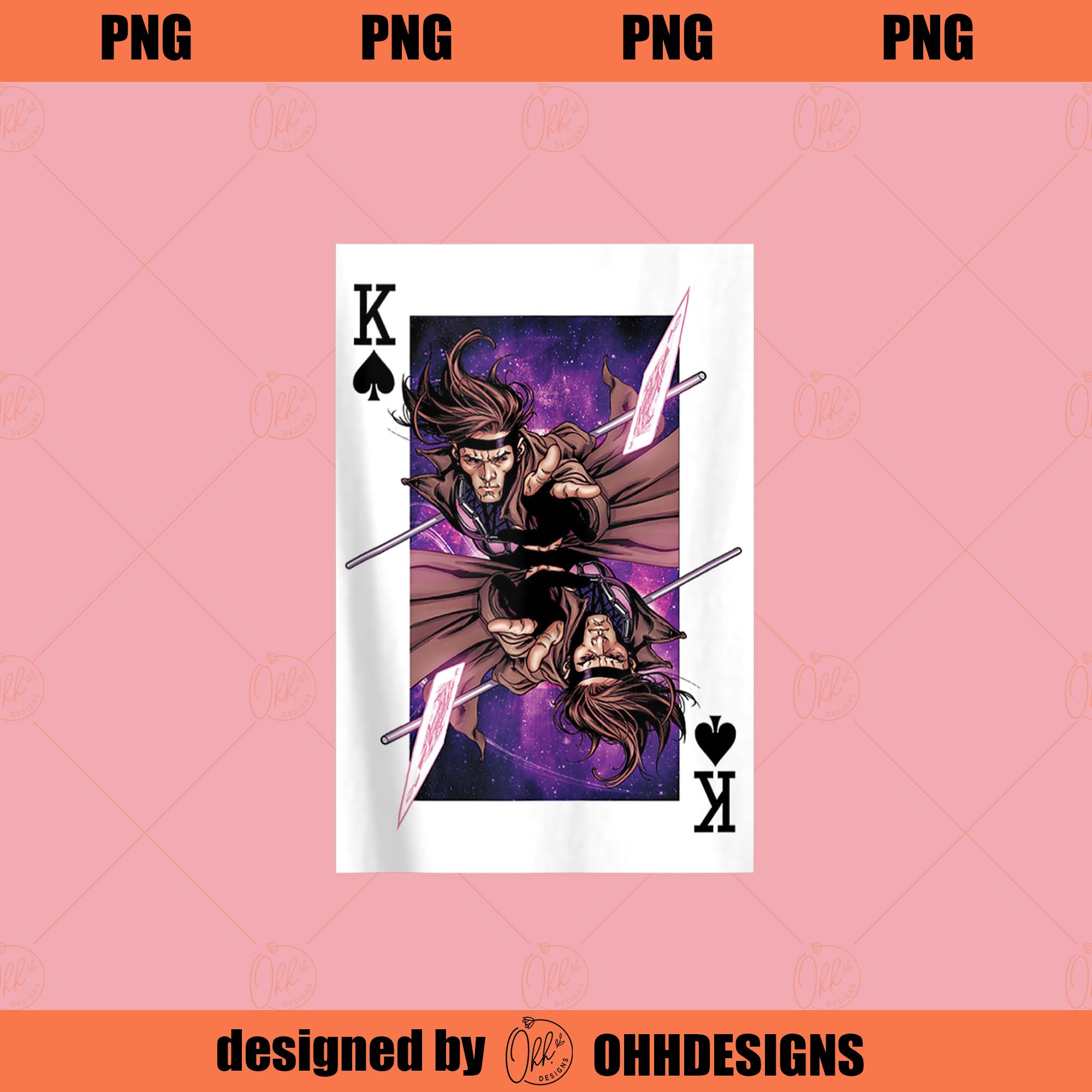 Marvel Gambit Staff Kings Playing Card PNG Download | Inspire Uplift